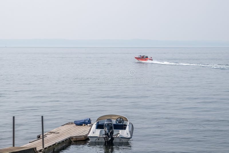Speed Boat on the River Clyde at Largs Stock Photo - Image of motor ...