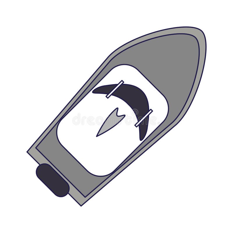 Speed Boat Symbol Blue Lines Stock Vector - Illustration of sailboat ...