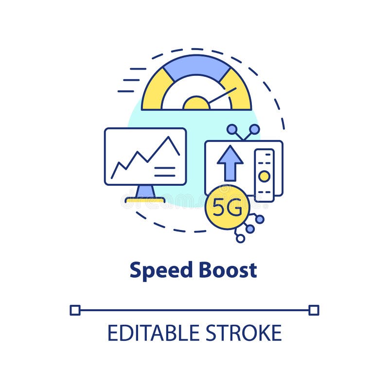 Speed boost concept icon stock vector. Illustration of editable - 259737680