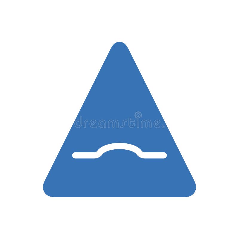Speed breaker warning sign stock vector. Illustration of warning - 7115032