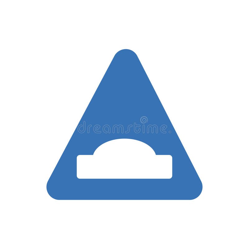 Speed breaker warning sign stock vector. Illustration of warning - 7115032