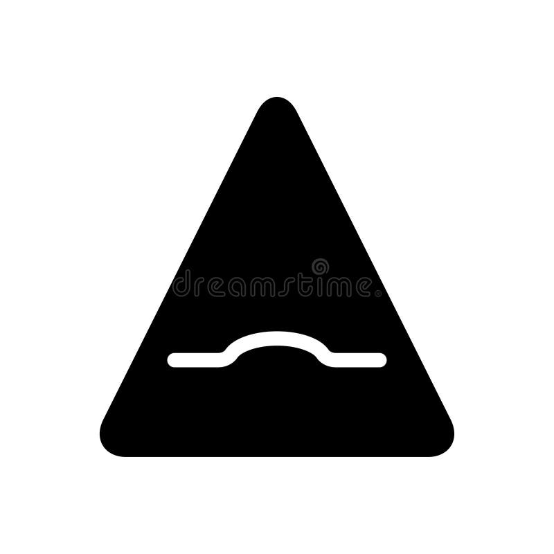 Speed breaker warning sign stock vector. Illustration of warning - 7115032