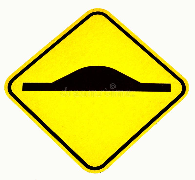 Speed bump sign stock photo. Image of diamond, traffic - 25041160