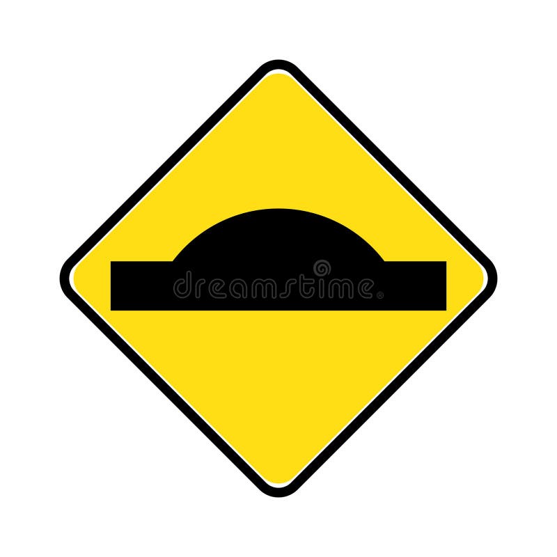 Speed Bump Traffic Sign Isolated on Transparent Background Stock Vector ...