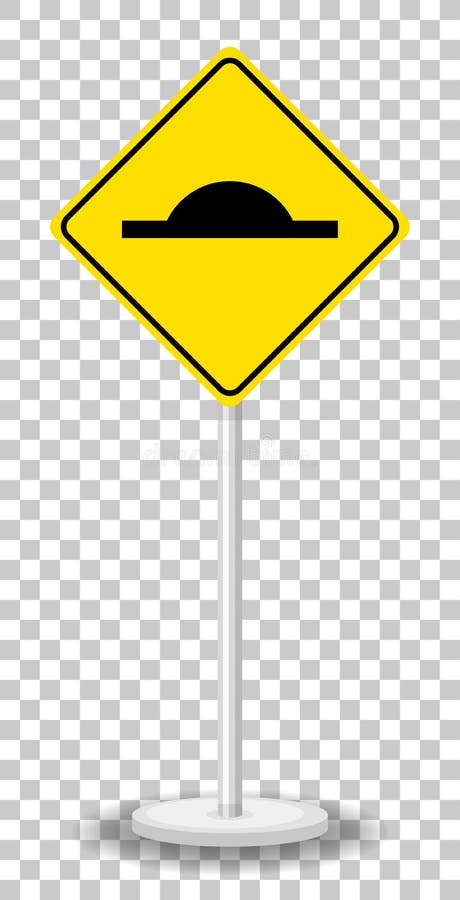 Speed Bump Traffic Sign Isolated on Transparent Background Stock Vector ...