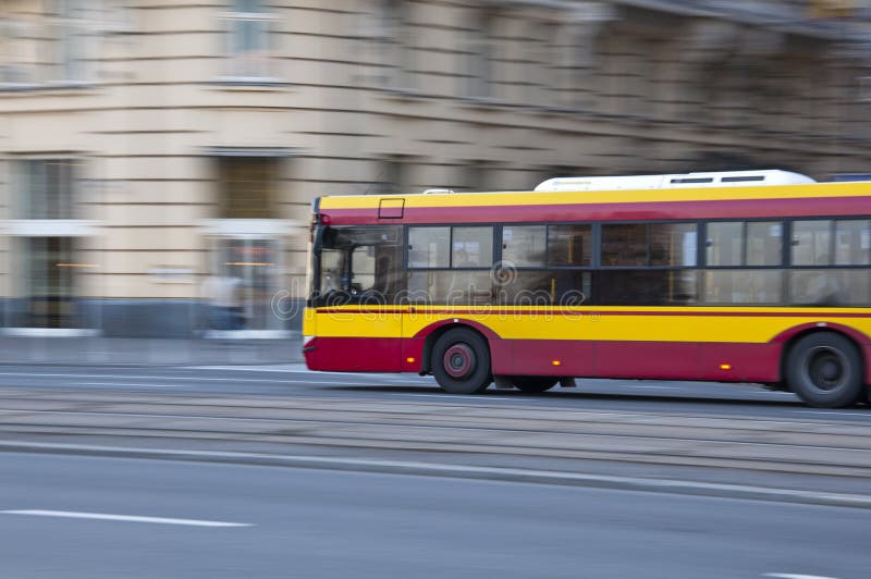 Speed bus stock photo. Image of late, auto, poland, blur - 16451466