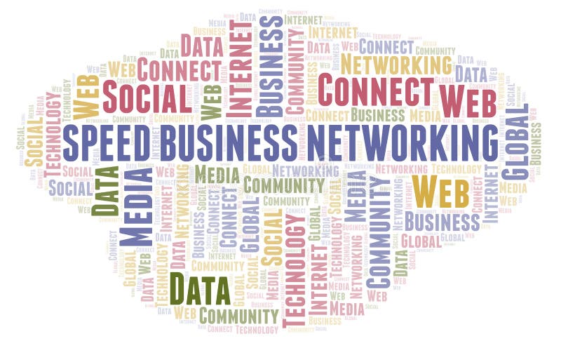 Speed Business Networking Word Cloud Stock Illustration - Illustration ...