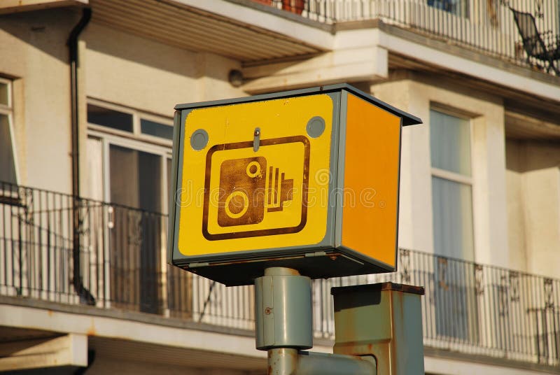 Speed camera, England stock photo. Image of yellow, transport - 28420484