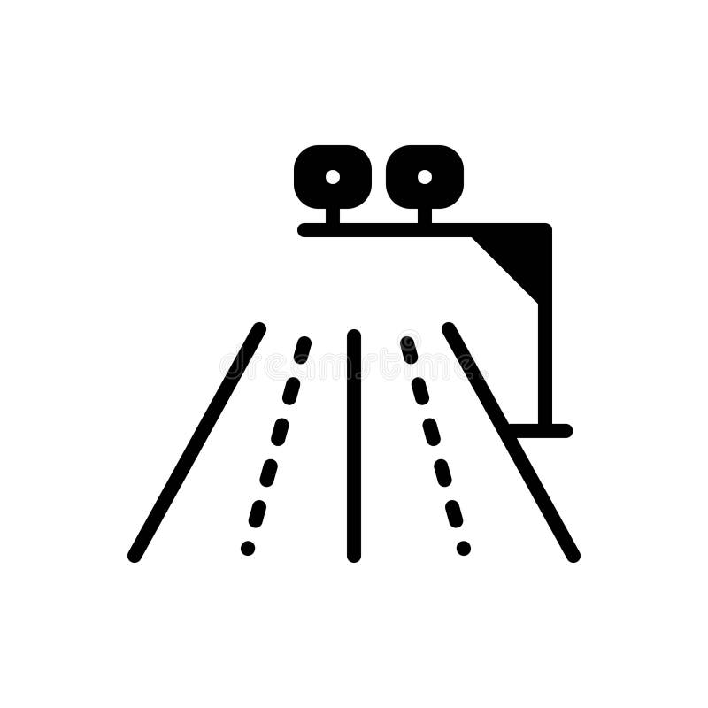 Black Solid Icon for Speed Camera, Camera and Security Stock ...