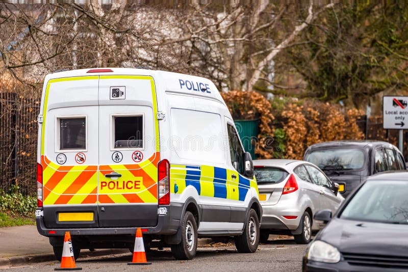Speed Camera Van on City Road Checking Traffic Speed in the UK Stock ...