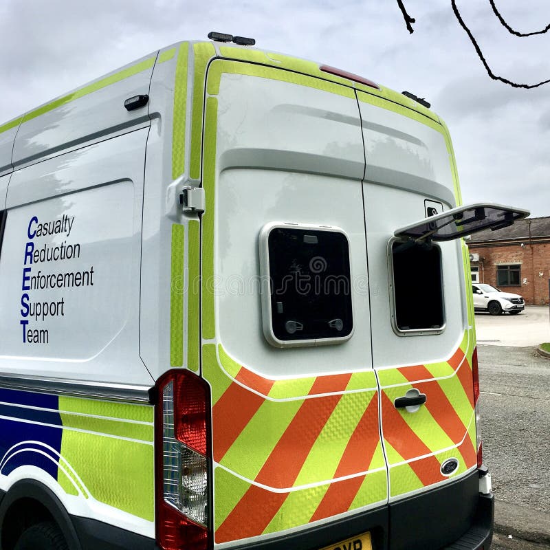 Speed Camera Van on City Road Checking Traffic Speed in the UK Stock ...