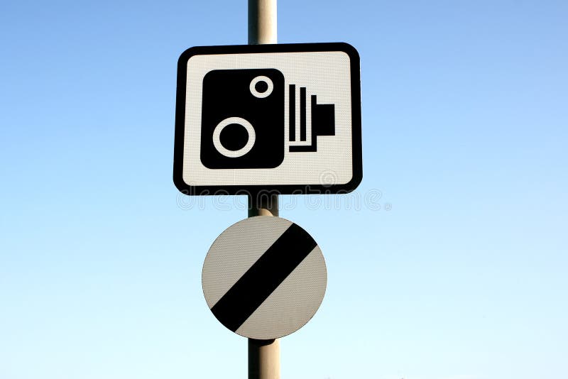 Speed camera warning sign stock image. Image of symbol - 37535357