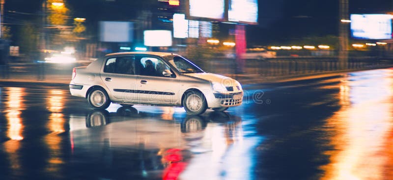 Speed car stock image. Image of automobile, driving, dark - 16225537