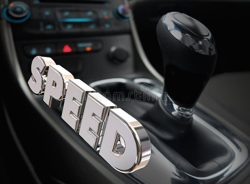 Speed Car Auto Gear Shift Interior Fast Performance Word Stock ...