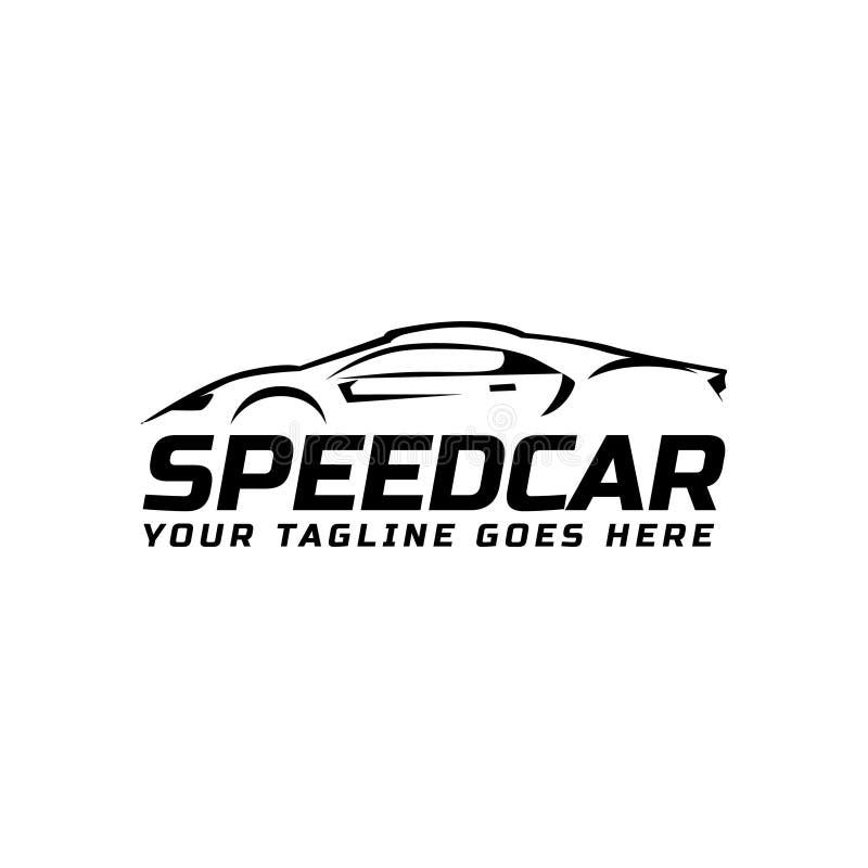Speed Car Logo Concept Design Vector Stock Vector - Illustration of ...