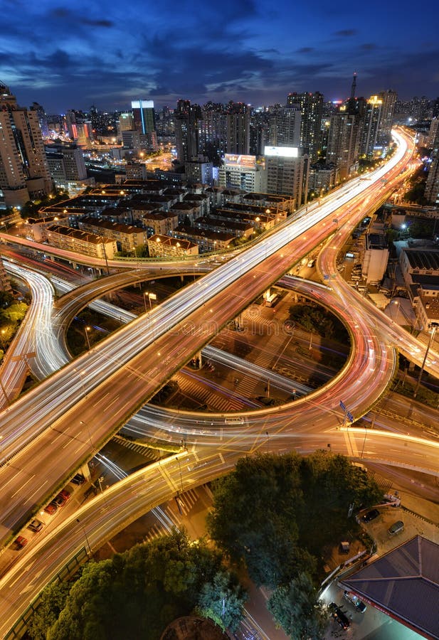 Golden Traffic Circle, Shanghai Editorial Stock Photo - Image of ...
