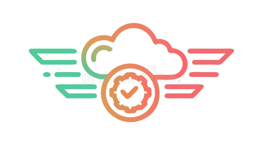Speed Cloud with Checkmark, Fast and Verified Service, Vector Design ...