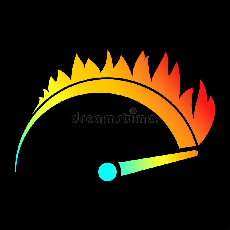 Speed Color Icon stock vector. Illustration of meter - 53729975