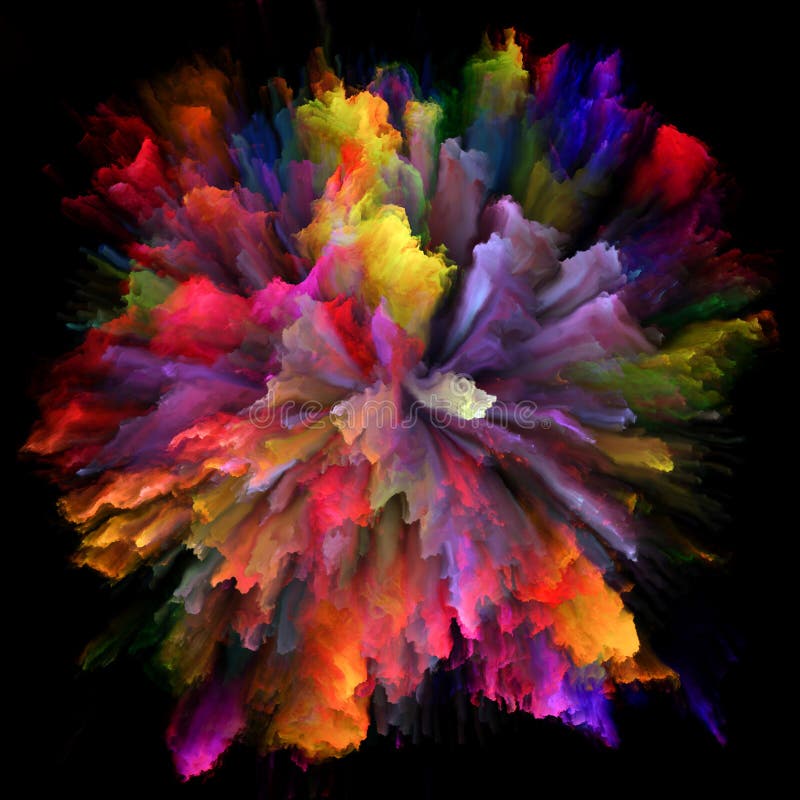 Speed of Color Splash Explosion Stock Illustration - Illustration of ...