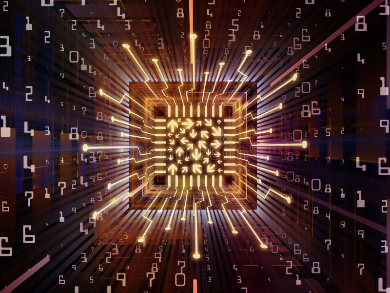 Speed of Computer CPU stock illustration. Illustration of design ...