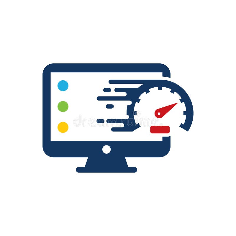 Speed Computer Logo Icon Design Stock Illustration - Illustration of ...