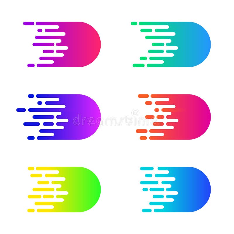 Speed Concept. Vector Motion Comics Effect. Colorful Simple Speed Lines ...