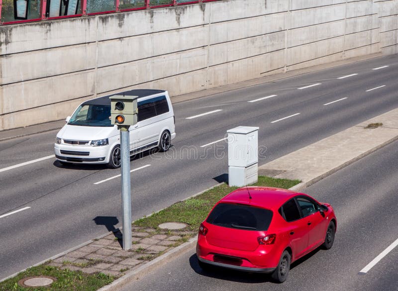 Speed control in the city stock photo. Image of automotive - 194287322