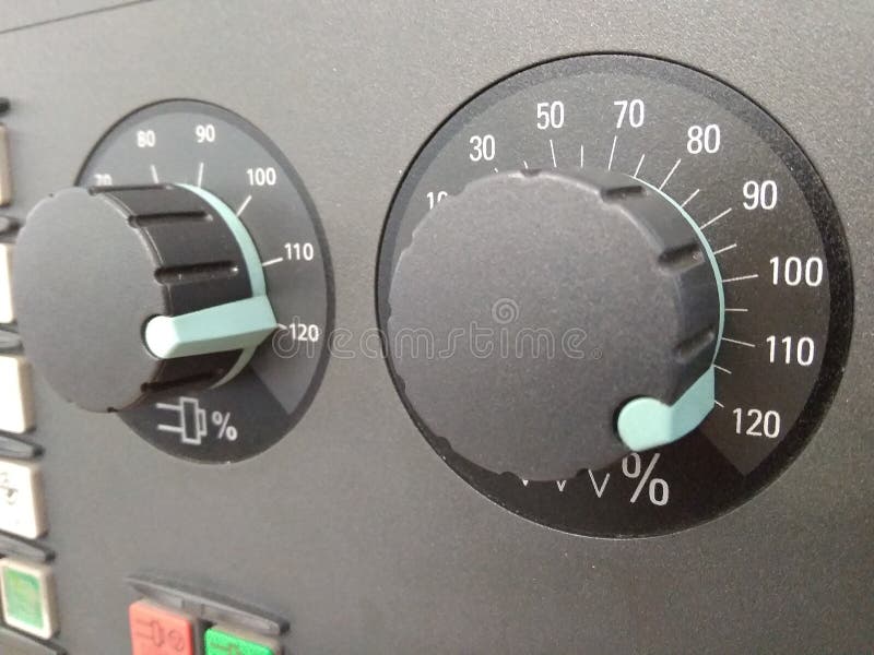 The Speed Control Switch CNC Lathe Stock Image - Image of pressure ...