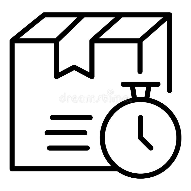 Speed Delivery Box Icon Outline Vector. Fast Package Stock Vector ...
