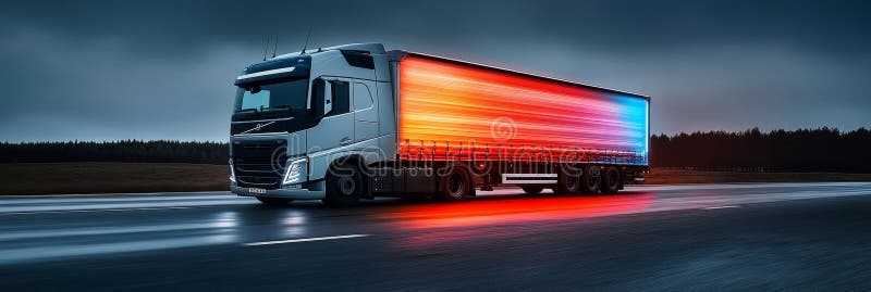 Speed of Delivery, Logistics and Transportation Background. Dramatic ...