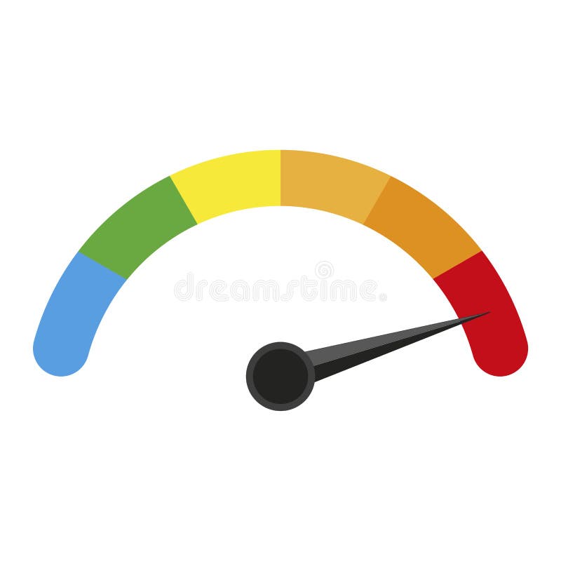 Speedometer in Flat Style. High Speed. Progress Bar. Speed Dial ...