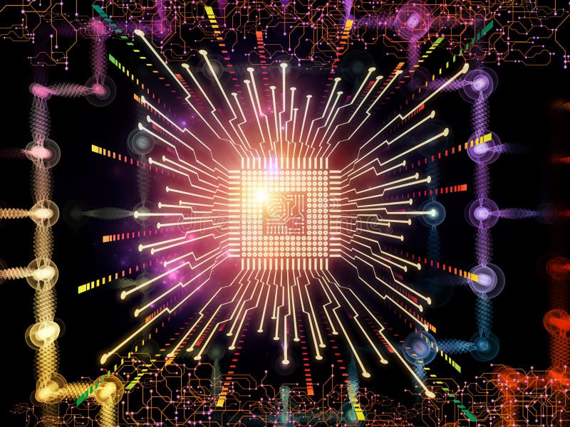 Speed of Digital Processor stock illustration. Illustration of backdrop ...