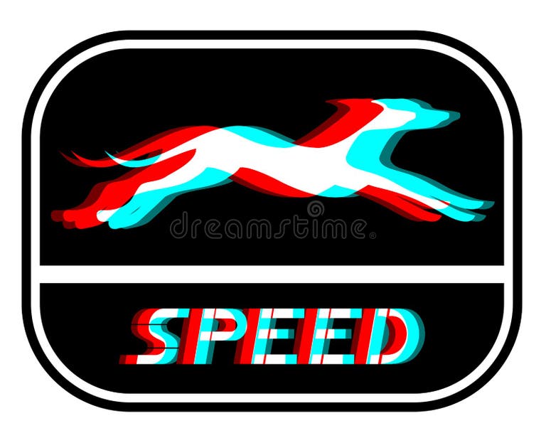 Speed dog stock vector. Illustration of sign, fast, depth - 26091059
