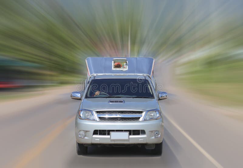 Speed driving pickup stock photo. Image of vehicle, fast - 73166136