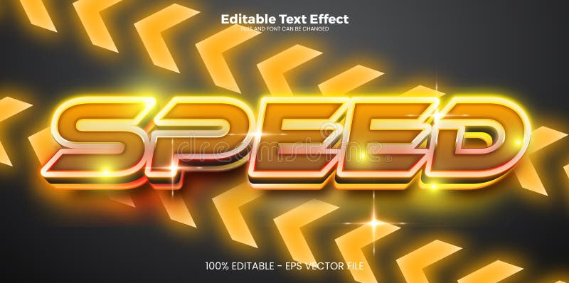 Speed Editable Text Effect in Modern Trend Style Stock Vector ...