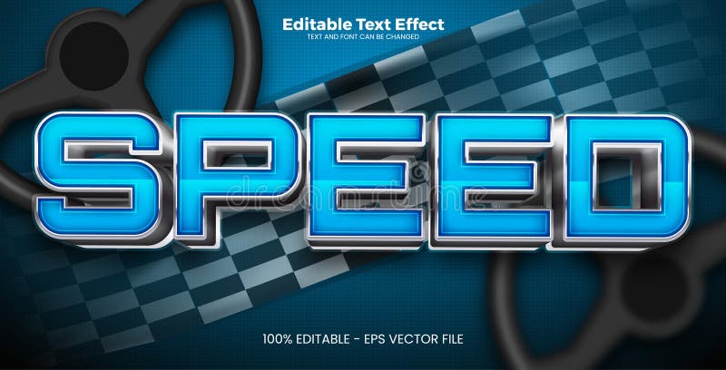 Speed Editable Text Effect in Modern Trend Style Stock Vector ...