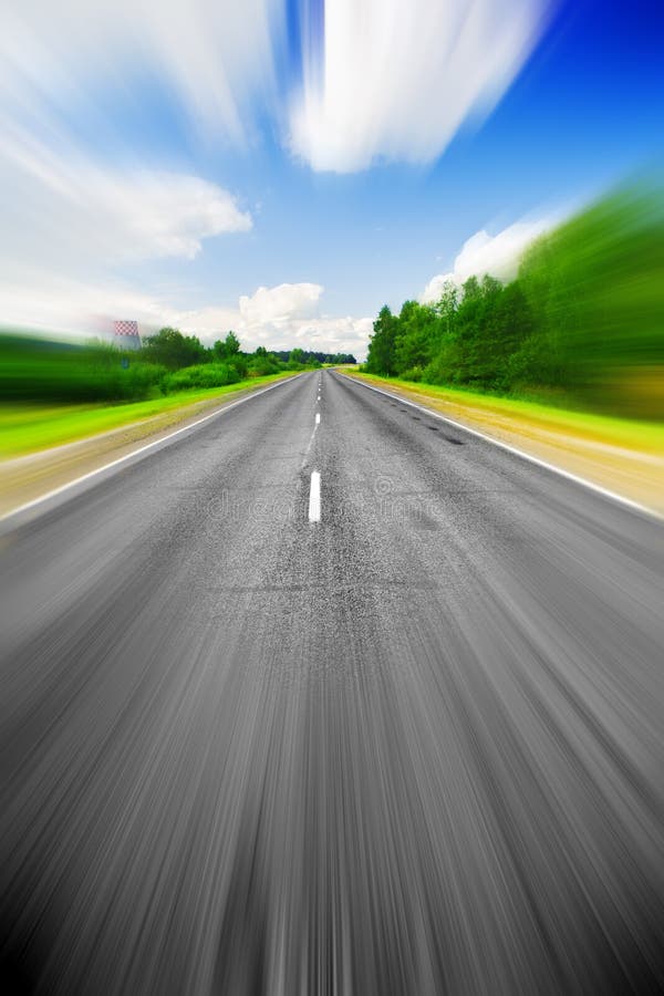 Speed effect on the road stock photo. Image of line, asphalt - 17359190