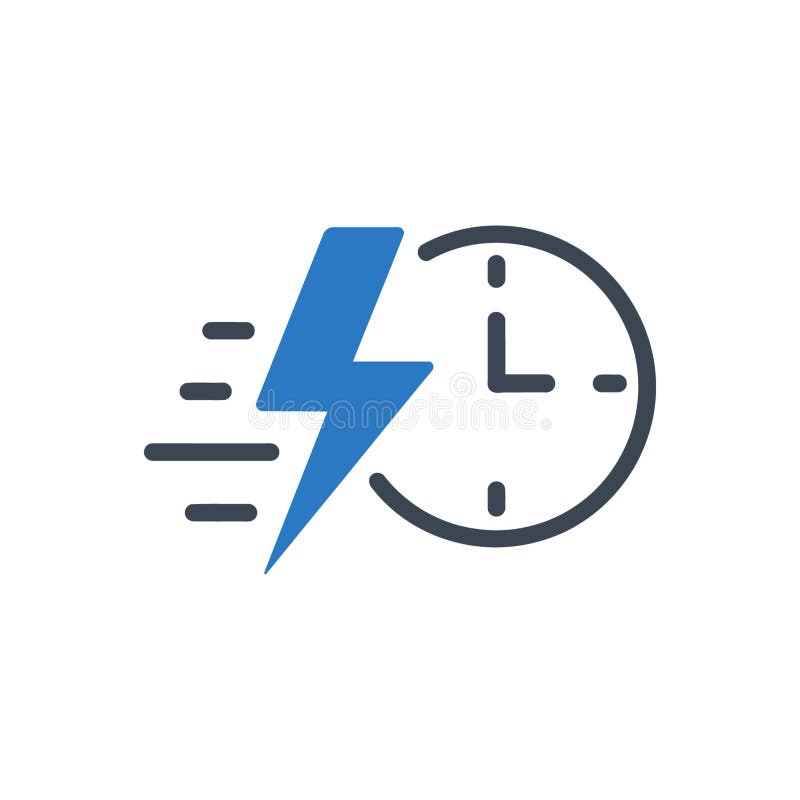 Speed Efficiency Time Icon stock vector. Illustration of vector - 361691062