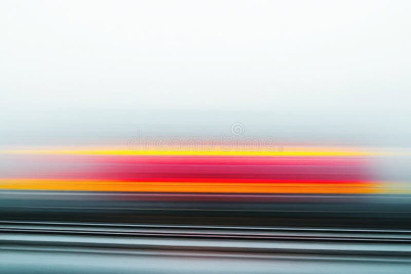 Speed and Elegance: Long-Exposure Electric Train Shot. Stock ...