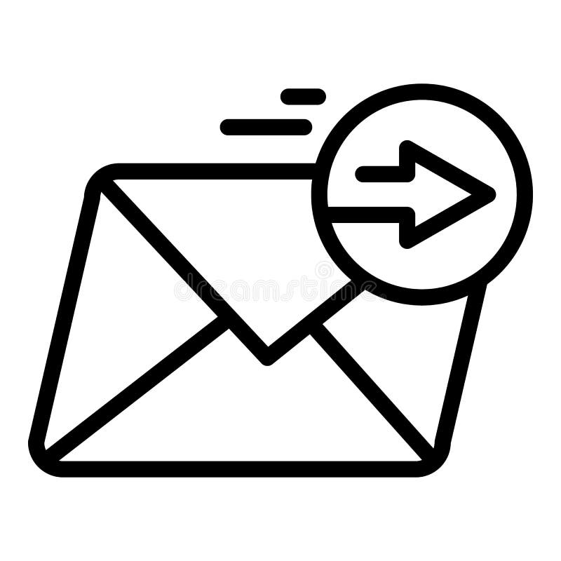 Speed Email Icon, Outline Style Stock Vector - Illustration of mail ...
