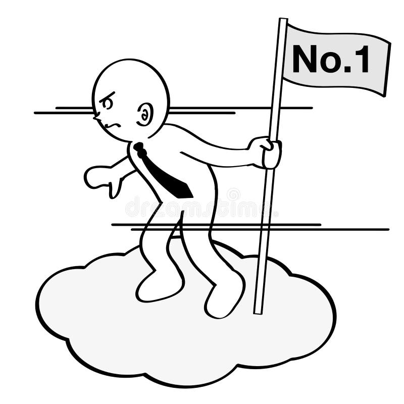 The Speed is Fast. a Fast-moving Businessman. a Person Riding a Cloud ...