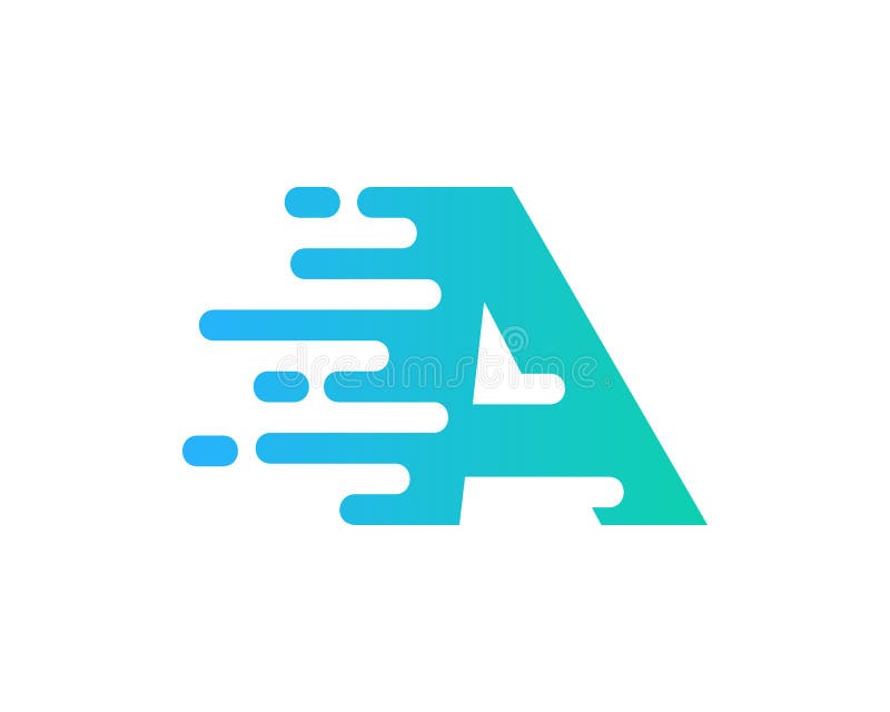 Speed Fast Letter a Icon Logo Design Element Stock Vector ...