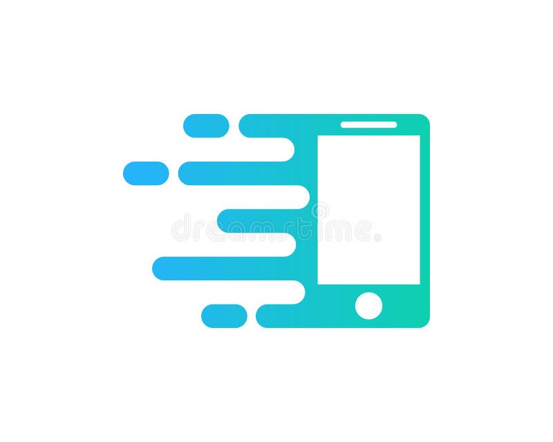 Speed Fast Mobile Phone Icon Logo Design Element Stock Vector ...