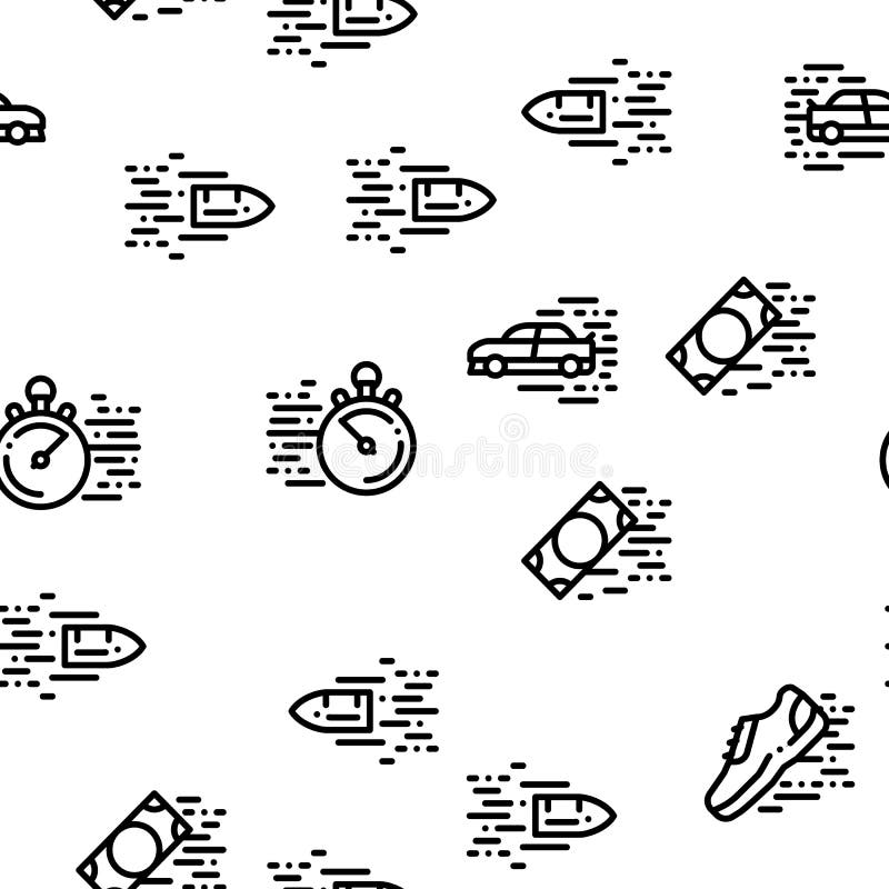Speed Fast Motion Seamless Pattern Vector Stock Vector - Illustration ...