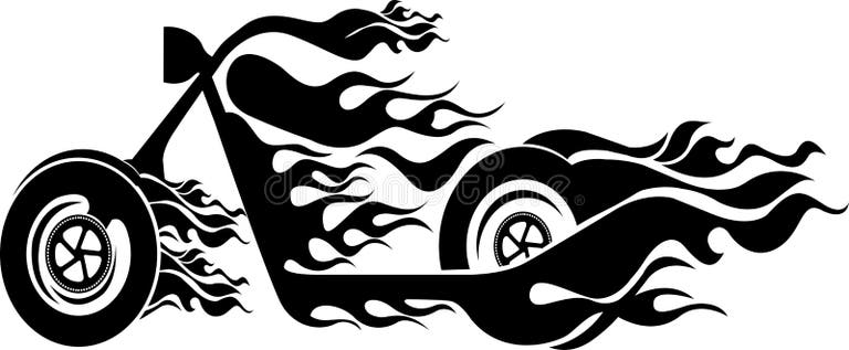 Speed fire bike stock vector. Illustration of cycle, harley - 28086123