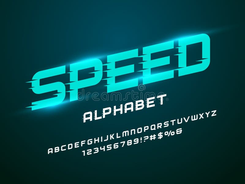 Speed font stock vector. Illustration of rapid, sport - 241836473