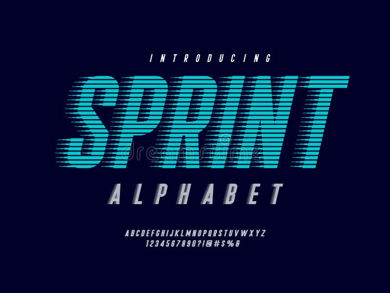 Speed font stock vector. Illustration of speed, alphabet - 255784302