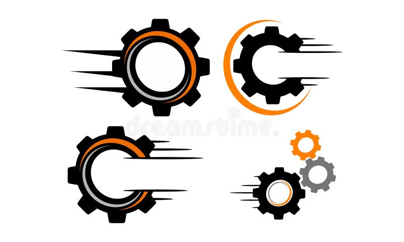Speed Gear Letter O C stock vector. Illustration of industry - 104815943