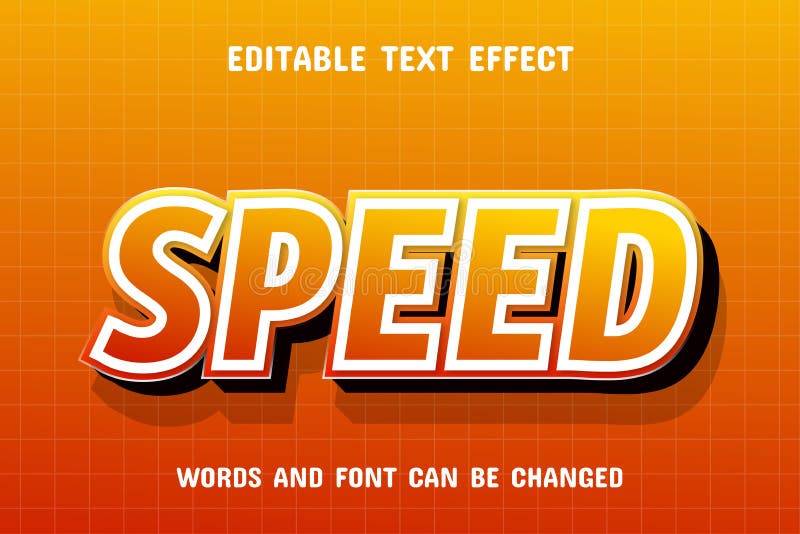 Speed gradient text effect stock illustration. Illustration of ...