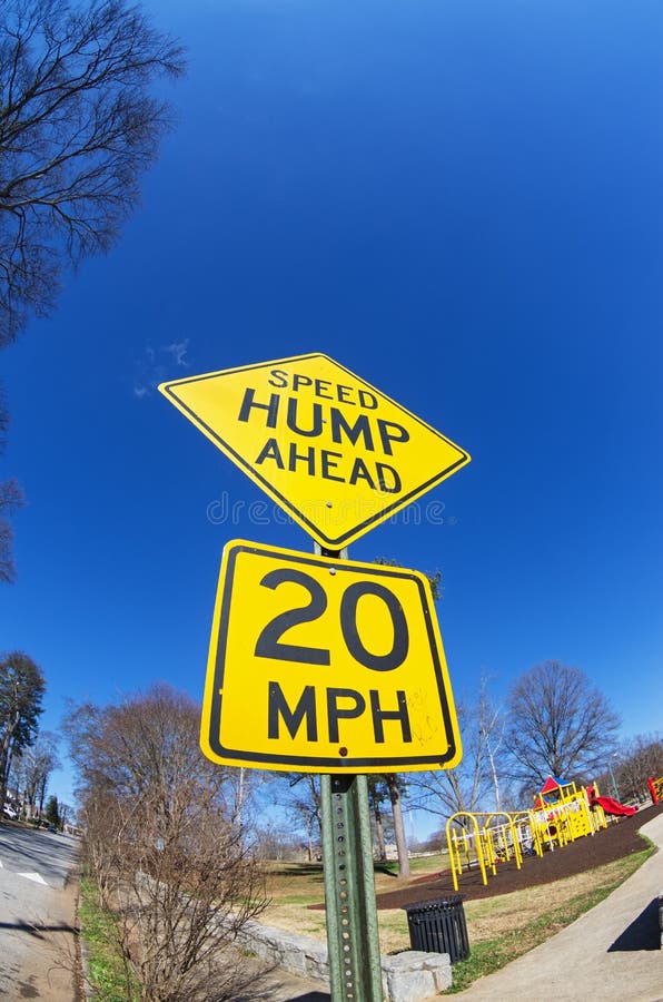 Speed hump sign stock image. Image of isolated, obstruction - 2205621